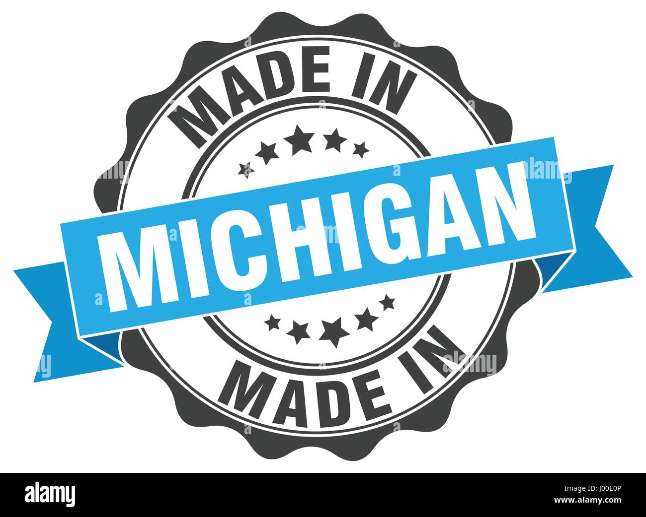 made in Michigan round seal Stock Vector Image & Art - Alamy