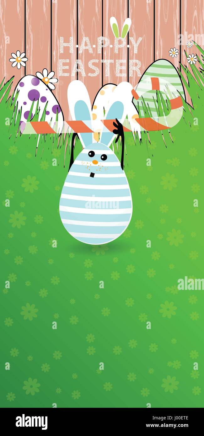 Easter vertical oriented illustration for your design with a place ...