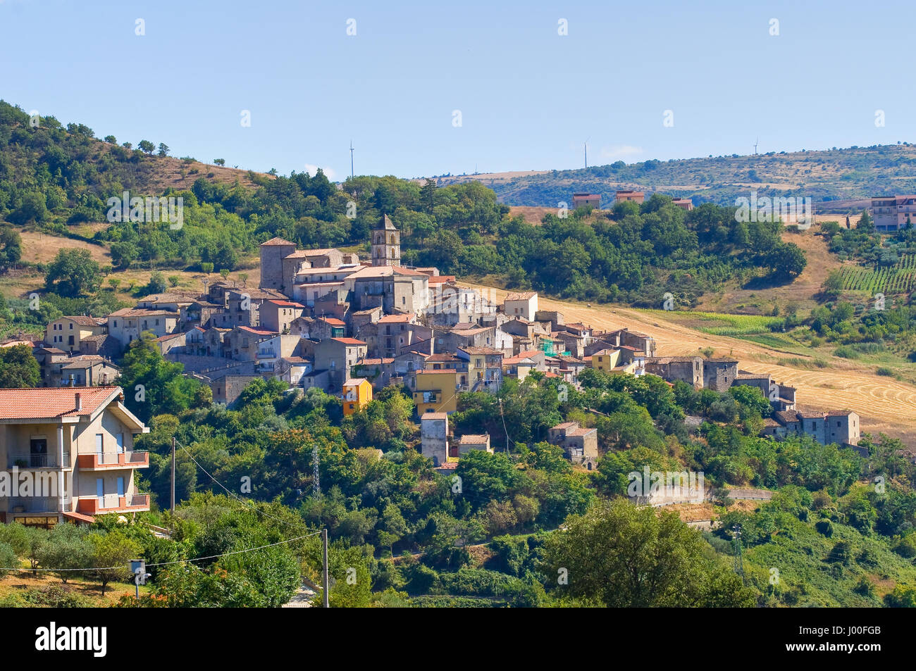 Panoramic view of Cancellara. Basilicata. Italy Stock Photo - Alamy