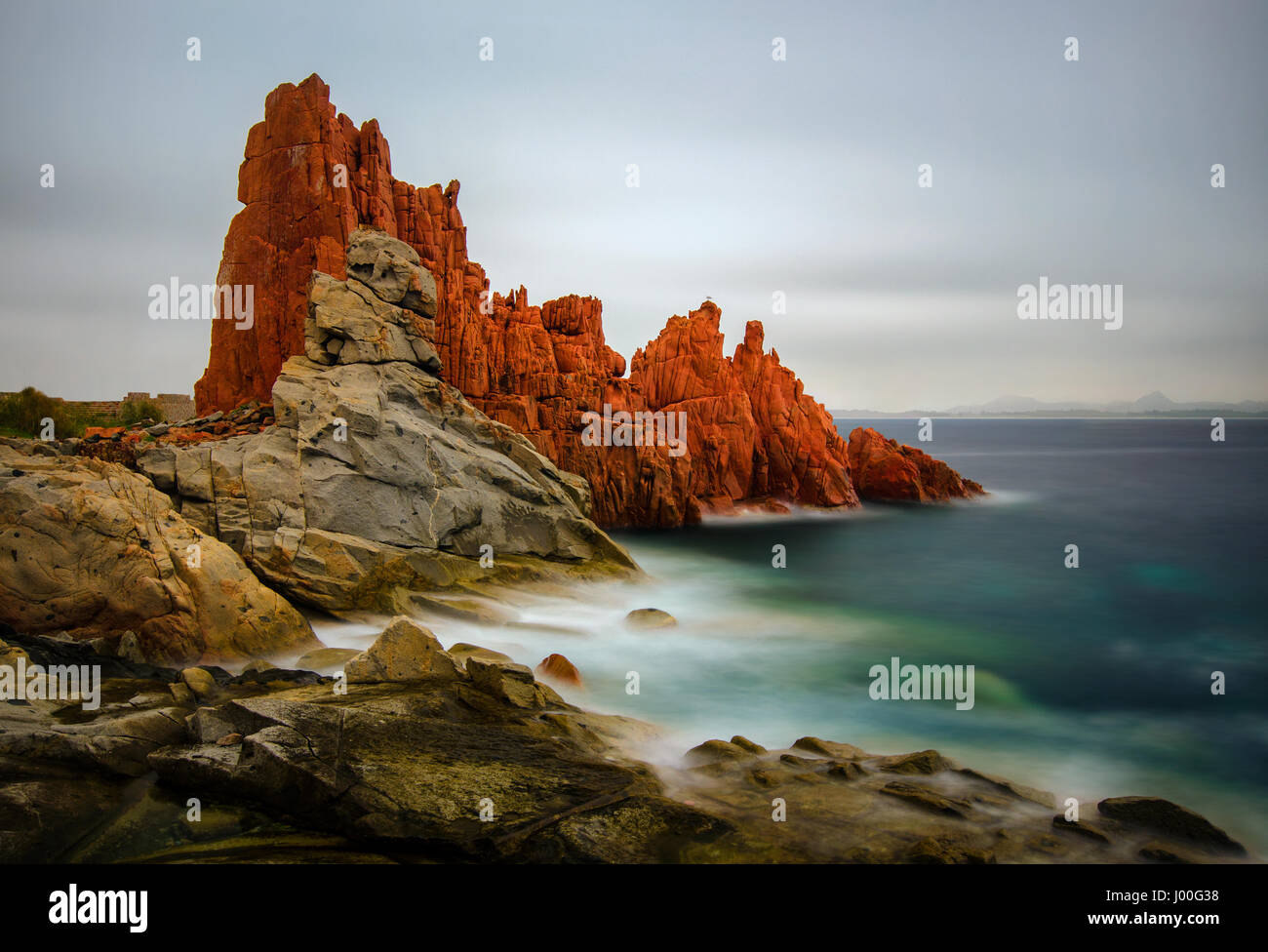 Red Rocks in Arbatax on Sardegna Island, Italy Stock Photo - Alamy