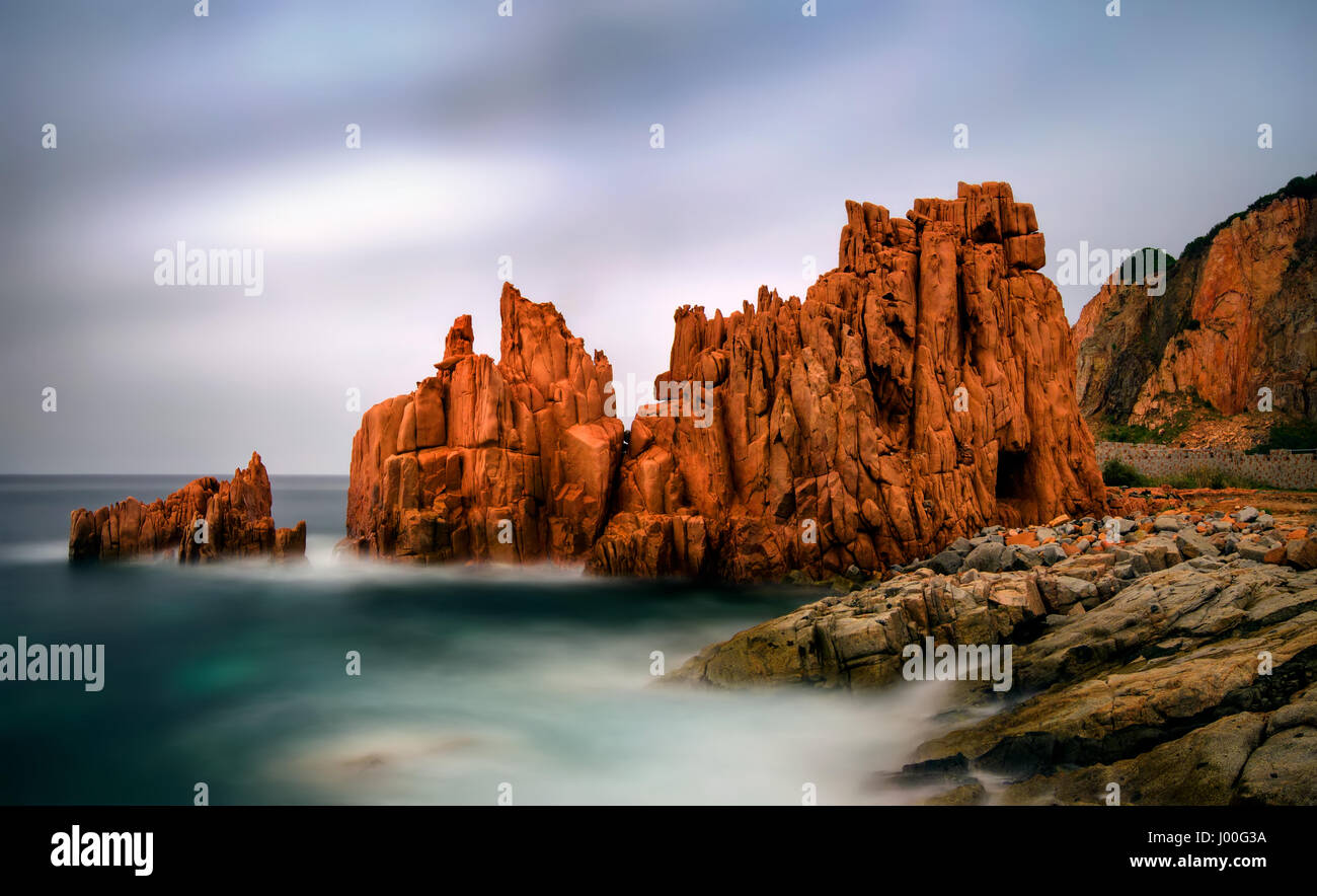 Red Rocks in Arbatax on Sardegna Island, Italy Stock Photo - Alamy