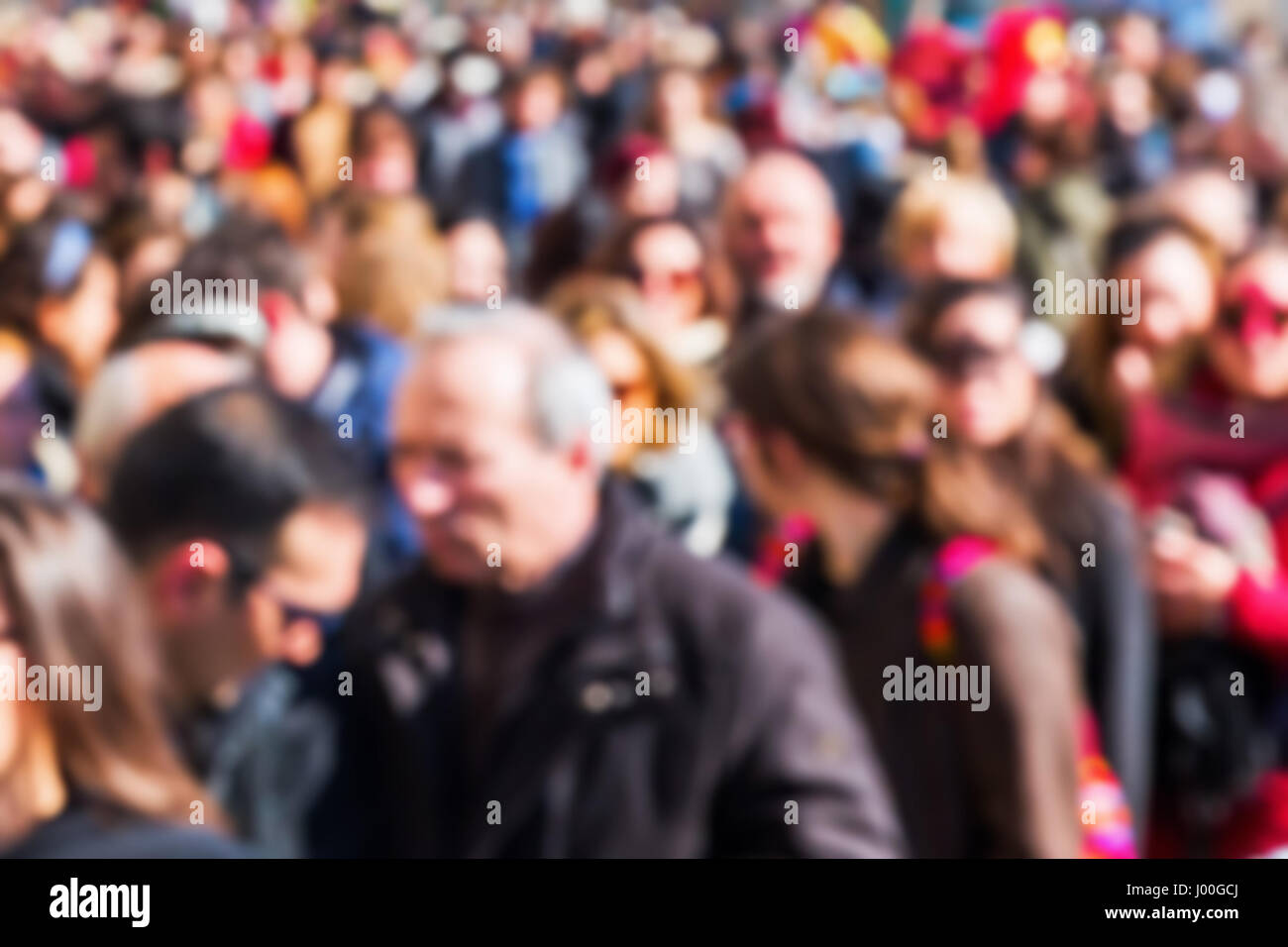 picture of a crowd of people out of focus Stock Photo - Alamy