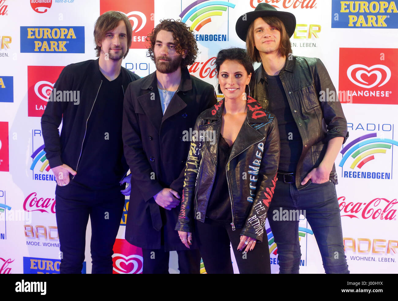 Rust, Germany. 07th Apr, 2017. German band Silbermond including singer ...