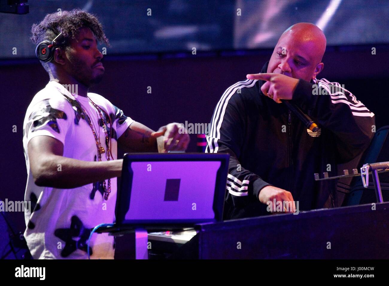 Las Vegas, NV, USA. 7th Apr, 2017. DJ Ruckus, Rev Run in attendance for ...