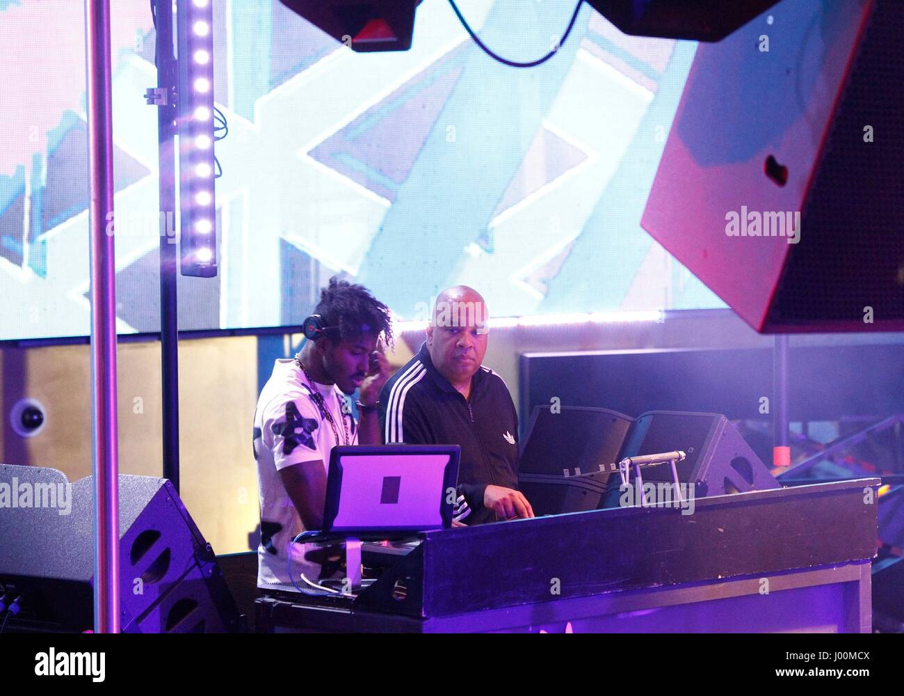 Las Vegas, NV, USA. 7th Apr, 2017. DJ Ruckus, Rev Run in attendance for ...