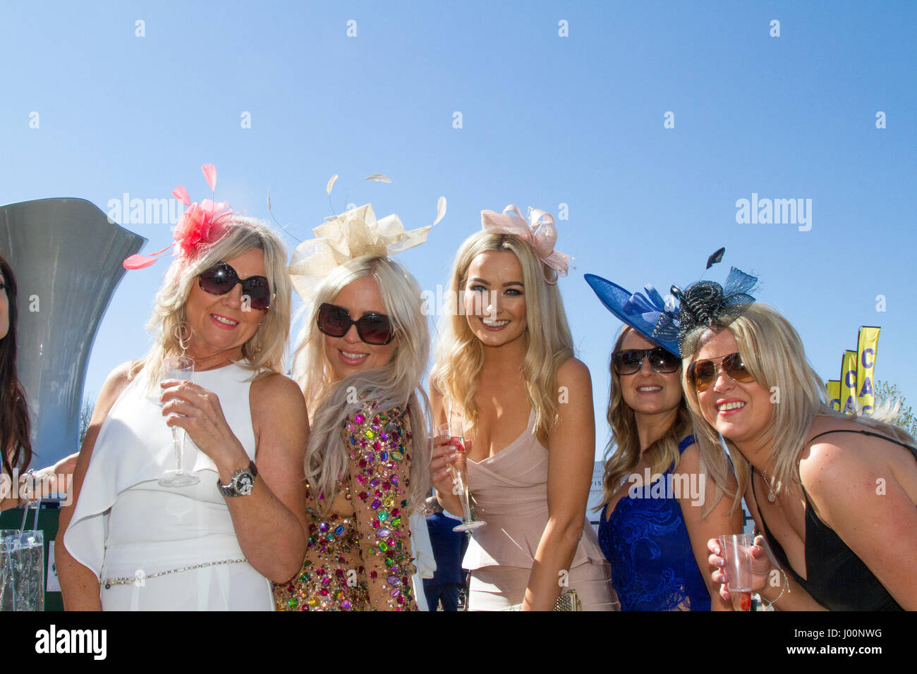 Ladies Day at Aintree, Liverpool, Merseyside. April 2017. The most ...