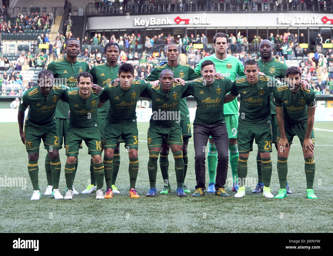 April 02, 2017. The Portland Timbers pose for a team photo prior to the ...