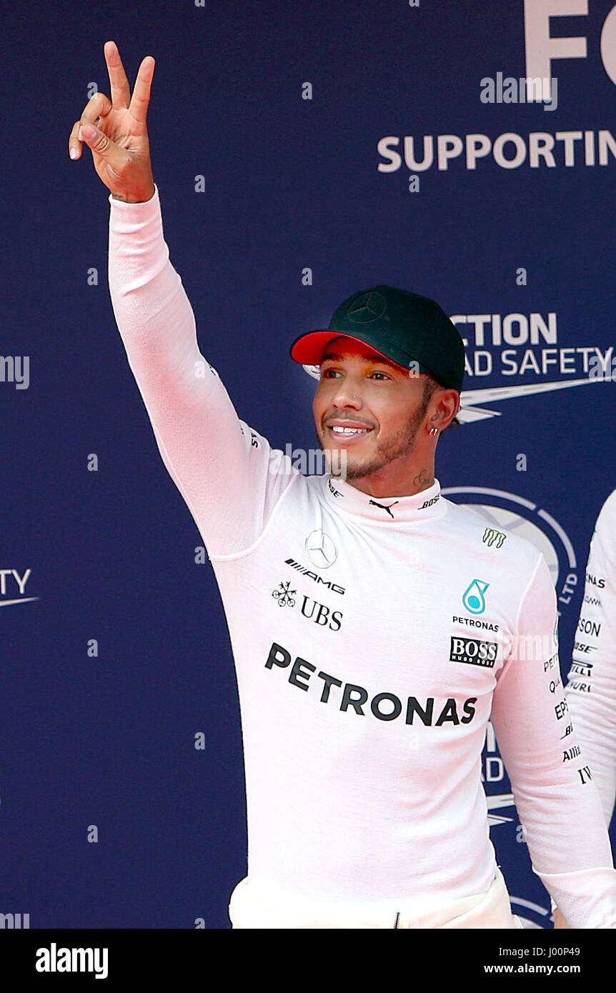 Shanghai, China. 8th Apr, 2017. Mercedes driver Lewis Hamilton of ...