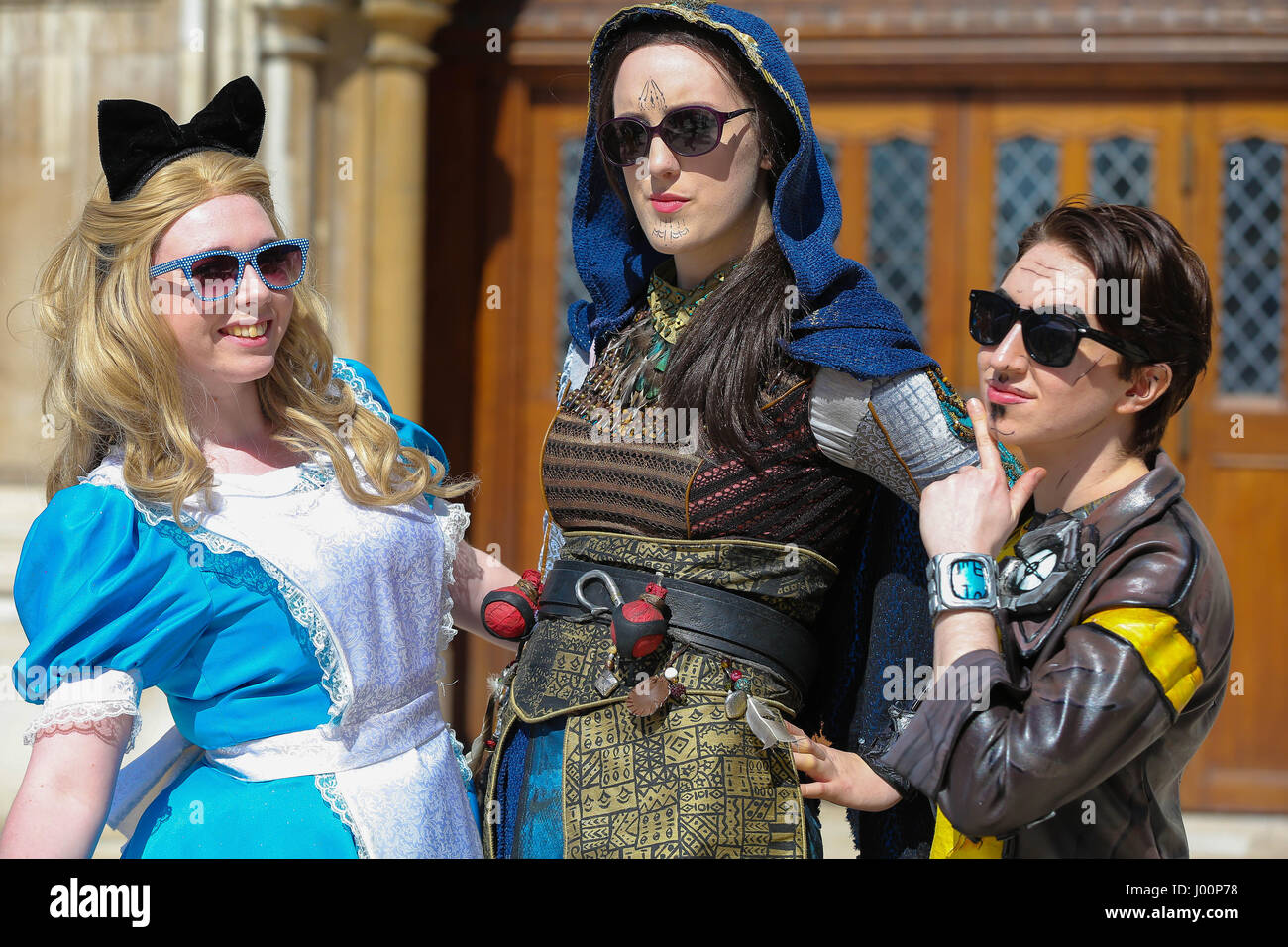 Guildhall Yard. London, UK. 8th Apr, 2017. Games characters including ...