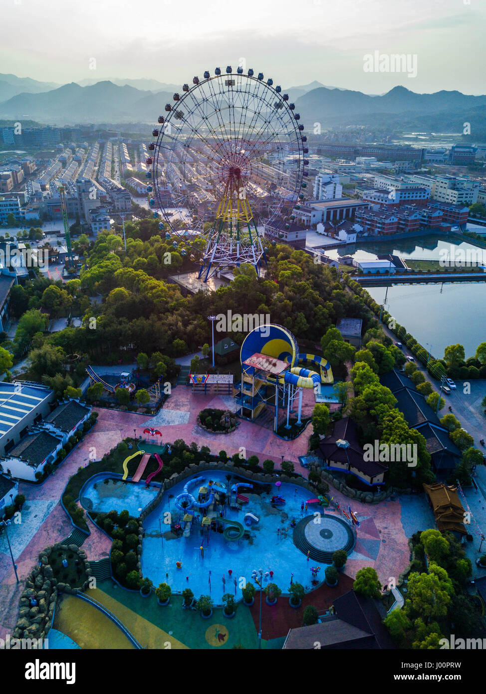 Dongyang. 8th Apr, 2017. Photo taken on April 8, 2017 shows the aerial ...