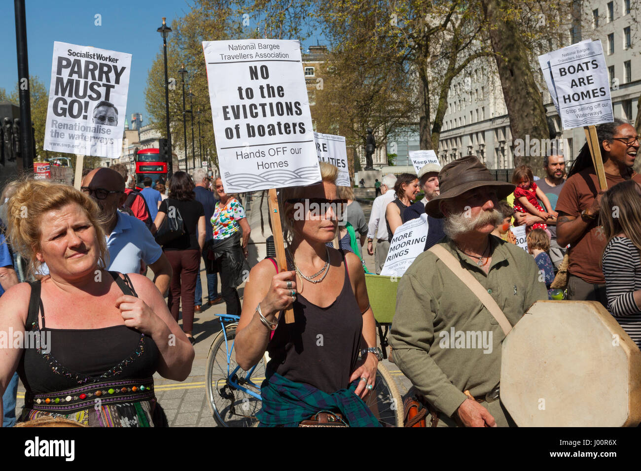 London, UK. 8th April, 2017. Members of the NBA (National Barge ...