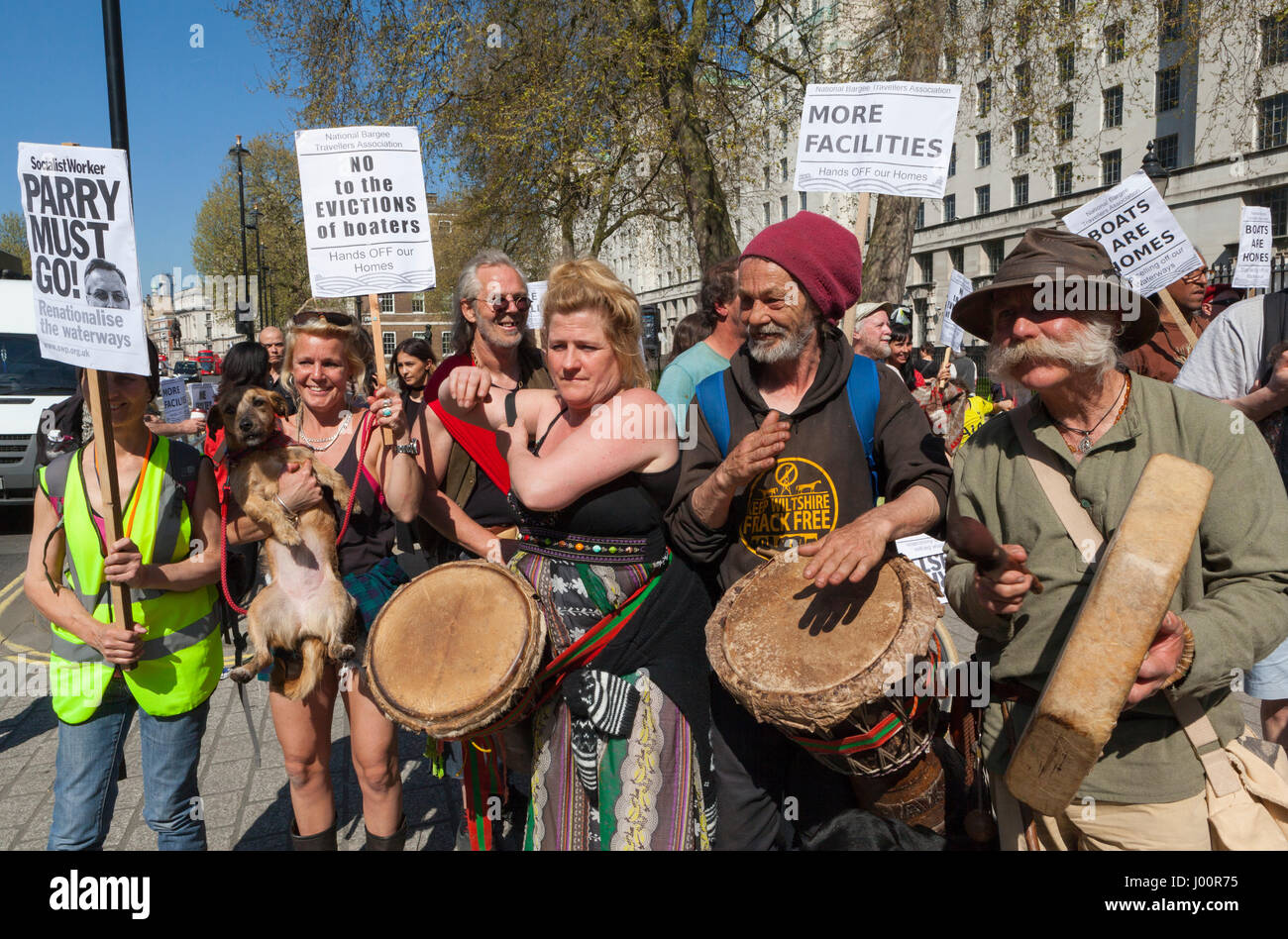 London, UK. 8th April, 2017. Members of the NBA (National Barge ...