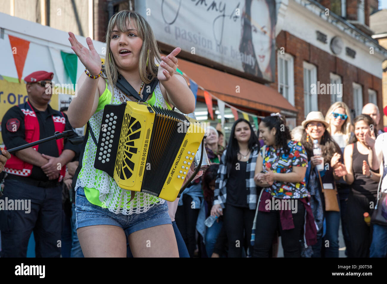 London, UK. 8th Apr, 2017. Latin American singer Paloma Lomax ...