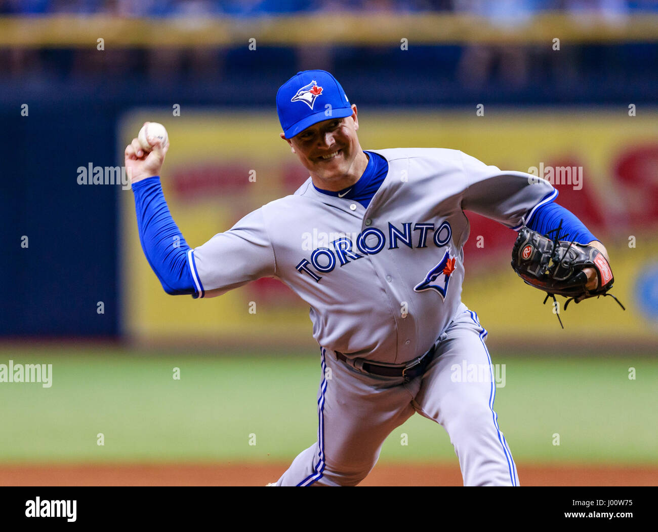 Tropicana Field. 07th Apr, 2017. Florida, USA-Toronto Blue Jays relief ...