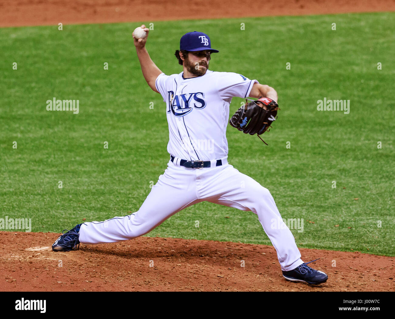 Tropicana Field. 07th Apr, 2017. Florida, USA-Tampa Bay Rays relief ...