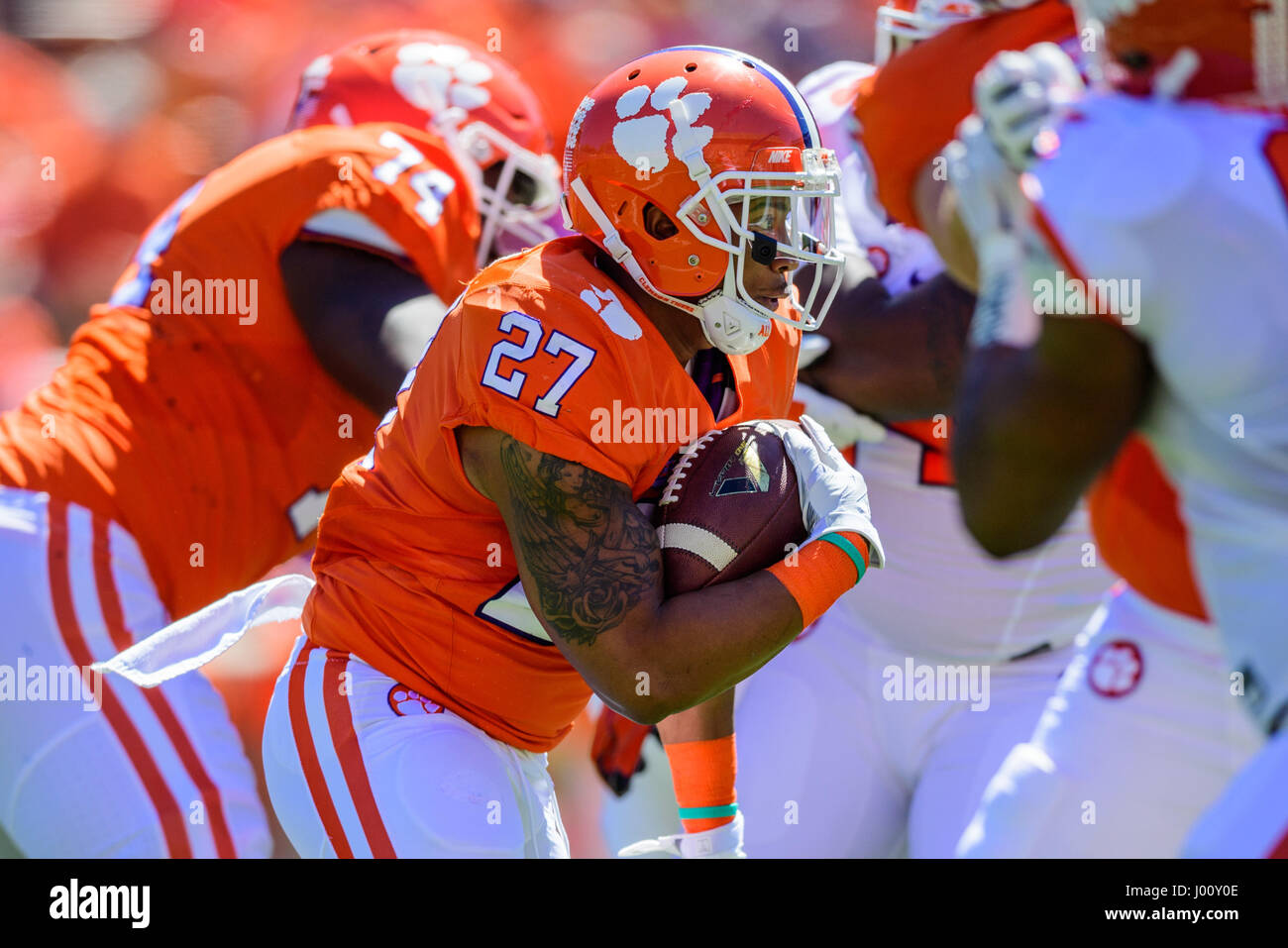 Clemson RB C.J. Fuller (27) during the Clemson Football Spring Game ...