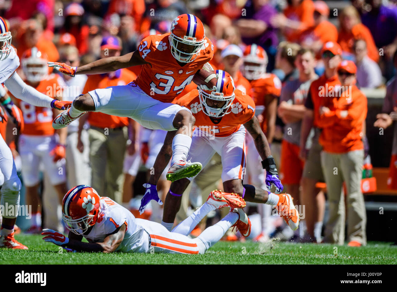 Clemson WR Ray-Ray McCloud (34) during the Clemson Football Spring Game ...