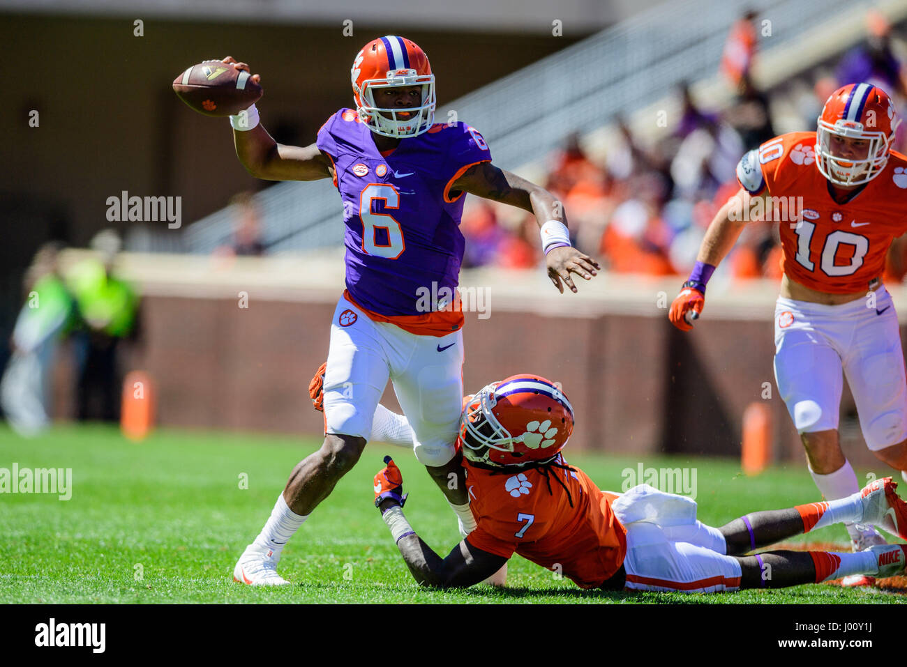 Clemson QB Zerrick Cooper (6) during the Clemson Football Spring Game ...