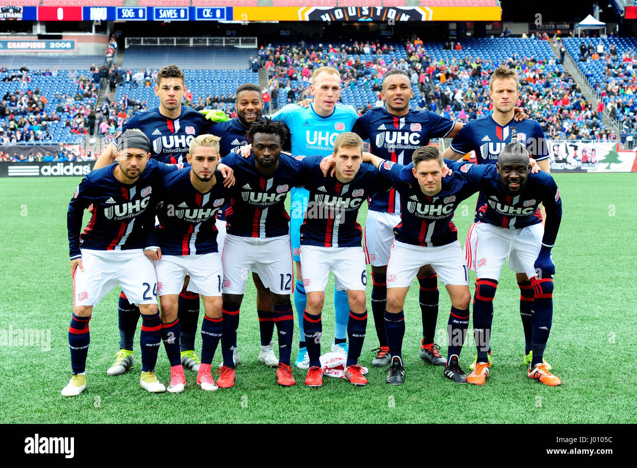 Saturday, April 8, 2017: The New England Revolution pose for a team ...