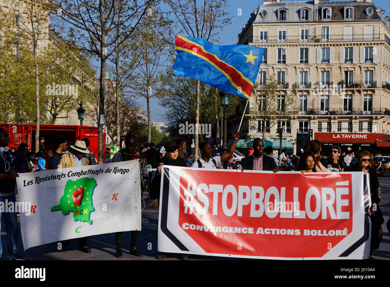 Paris, France. 8th April, 2017. Rally of the Kongo Resistance Fighters ...