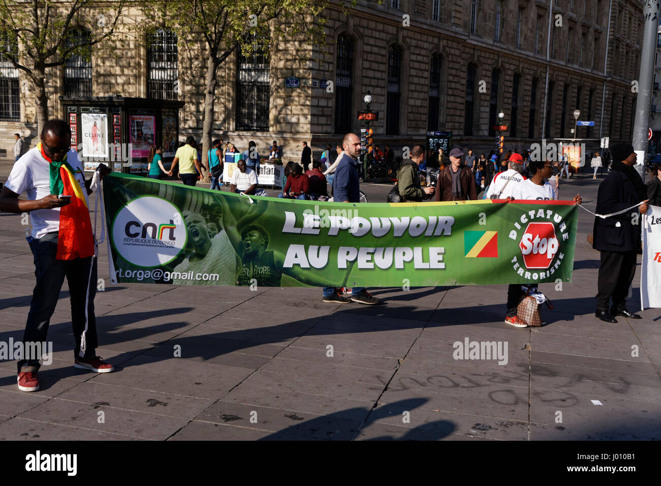 Paris, France. 8th April, 2017. Rally of the Kongo Resistance Fighters ...