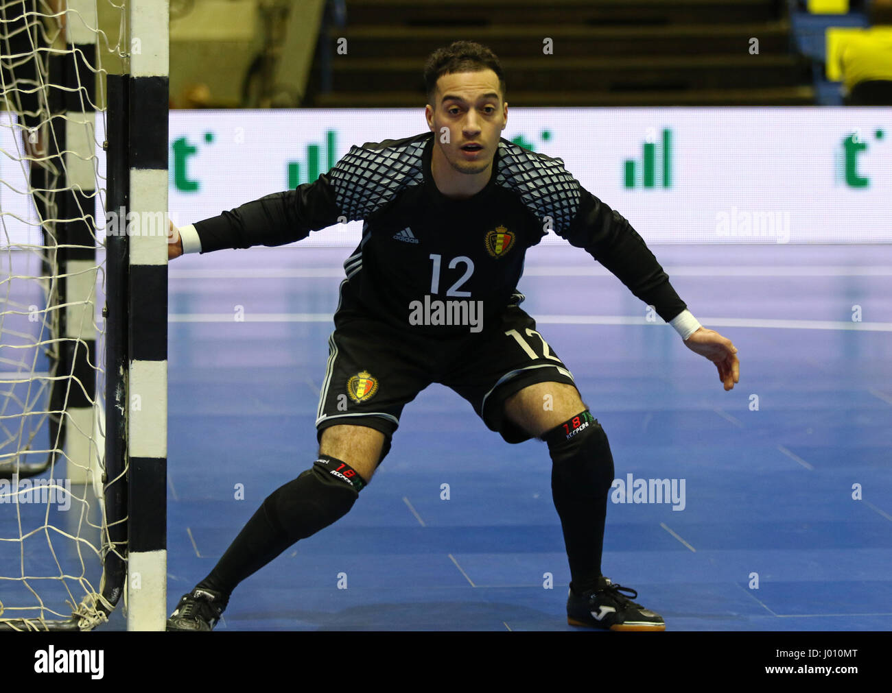 Kiev, Ukraine. 8h April 2017. Goalkeeper Bilal Zemmouri of Belgium in ...