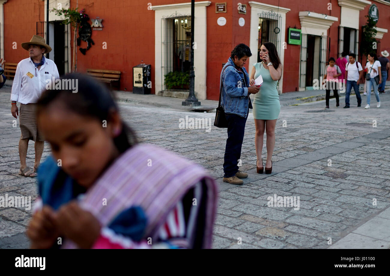 Oaxaca City, Oaxaca, Mexico. 8th Apr, 2017. Oaxacan street scene in ...
