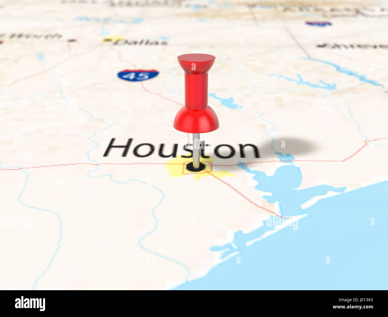 Houston map hi-res stock photography and images - Alamy