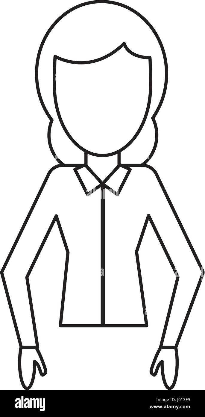 avatar female girl outline Stock Vector Image & Art - Alamy