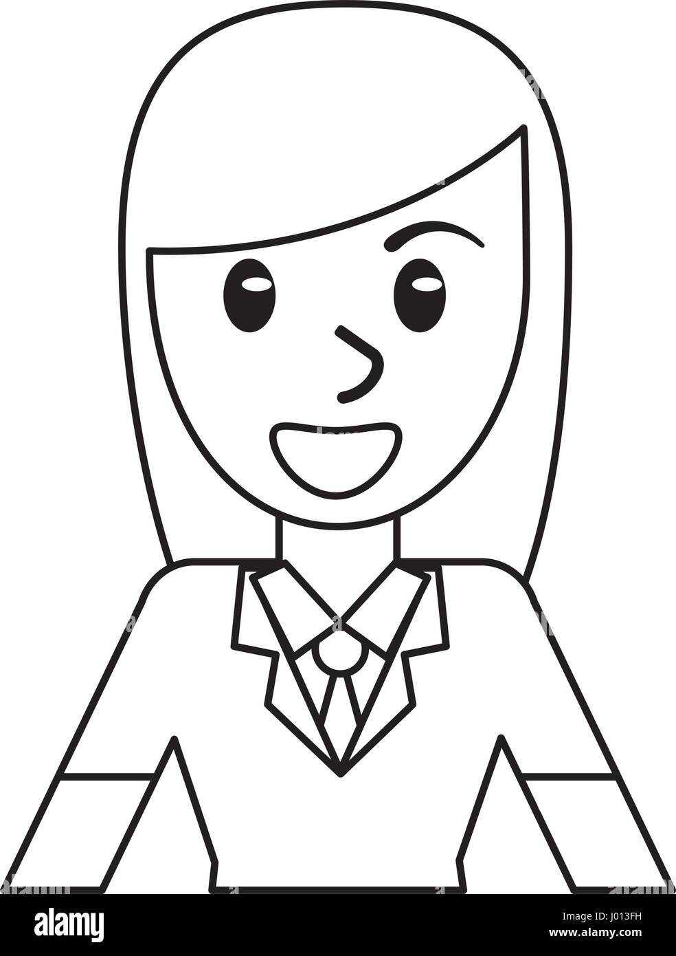 outlined portrait woman female smile Stock Vector Image & Art - Alamy