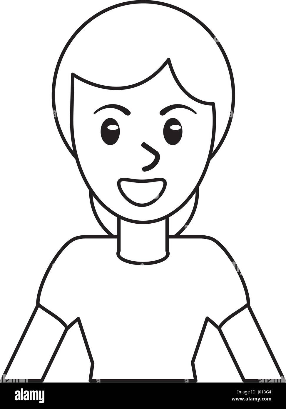 Lady Face Outline Black and White Stock Photos & Images - Alamy