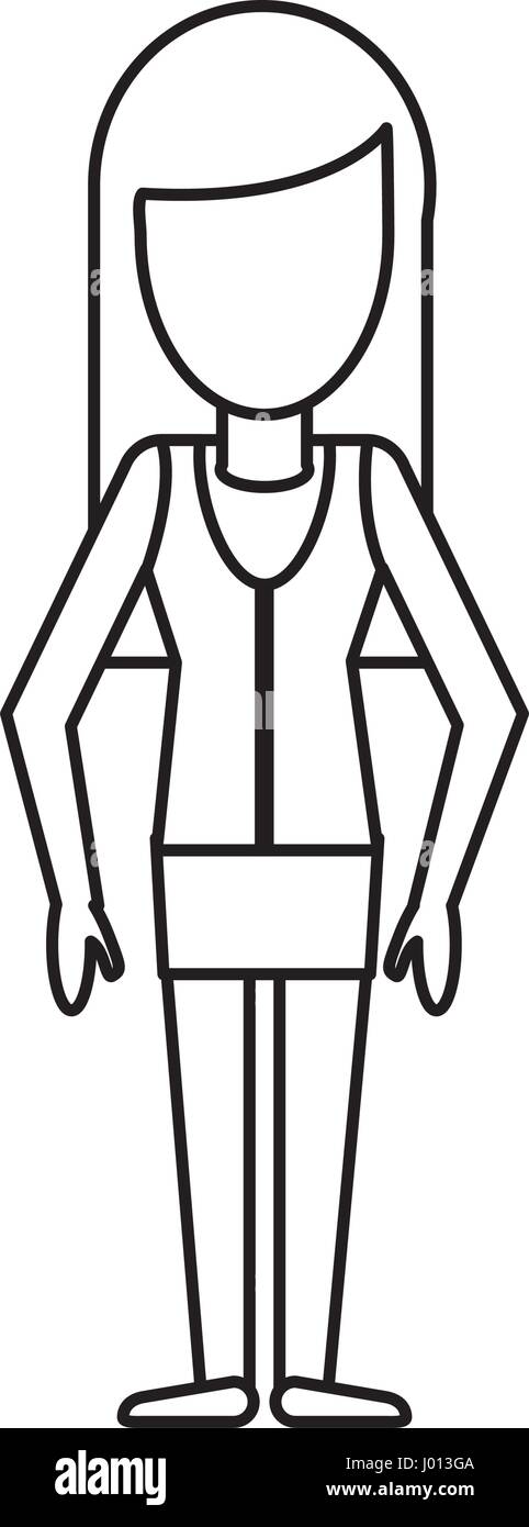 Outlined portrait woman female hi-res stock photography and images - Alamy