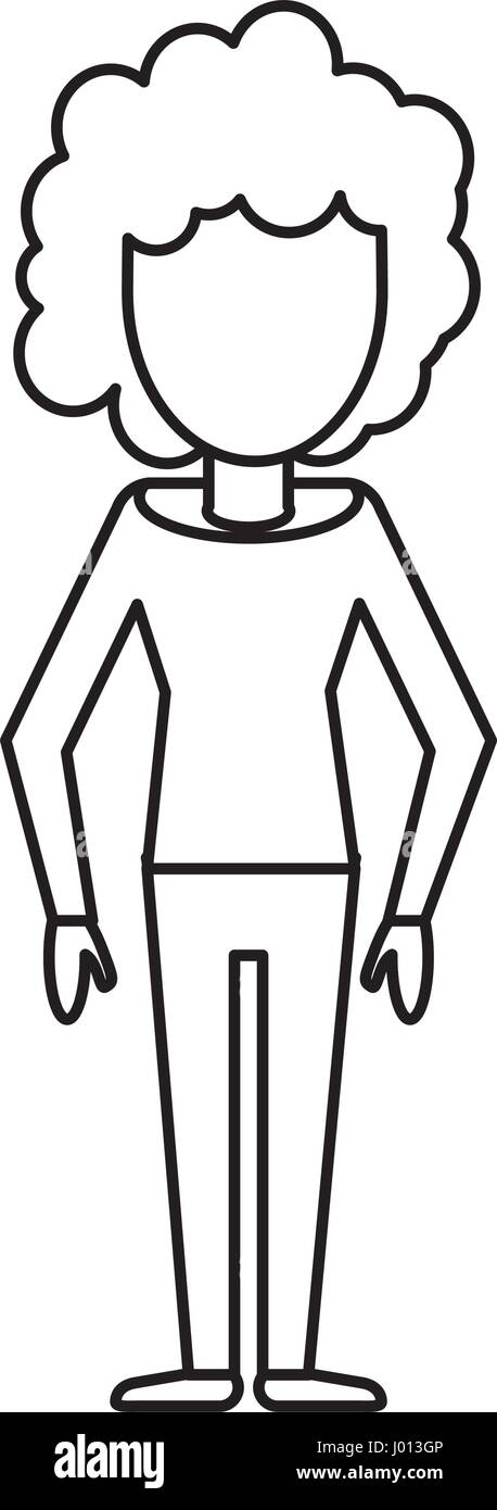 Outlined portrait woman female hi-res stock photography and images - Alamy