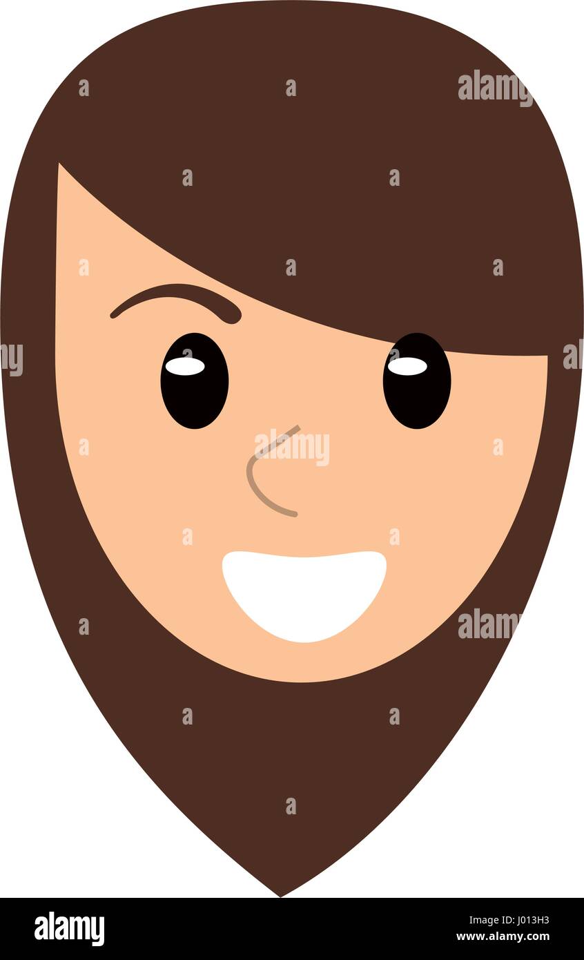 face woman head cartoon Stock Vector Image & Art - Alamy