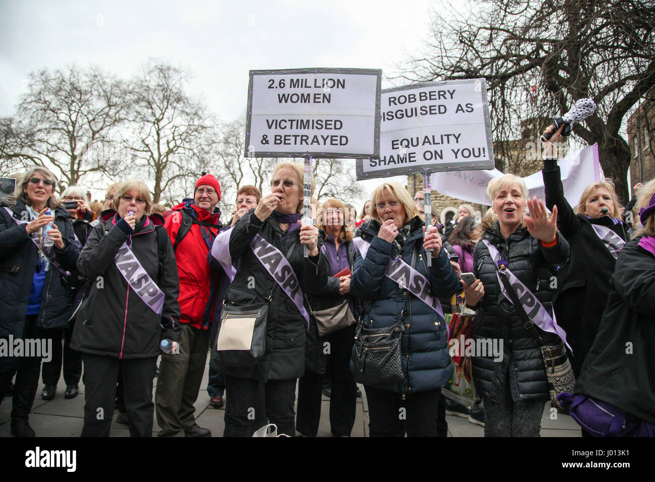 Hundreds of women from all over the UK hold protest opposite Parliament ...