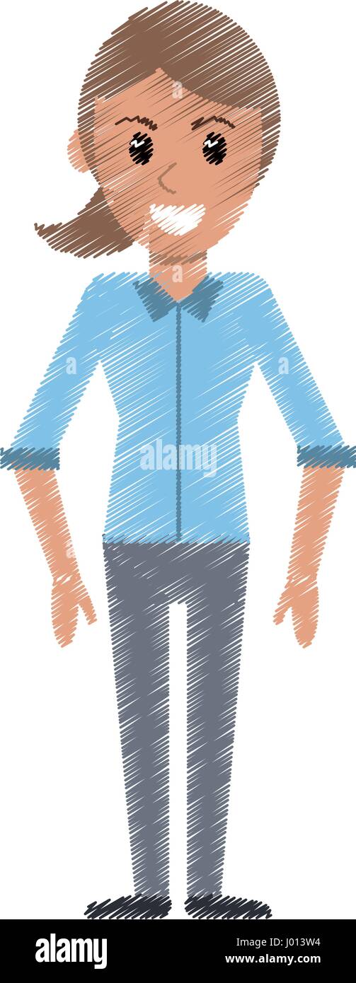 drawing woman lady character Stock Vector Image & Art - Alamy