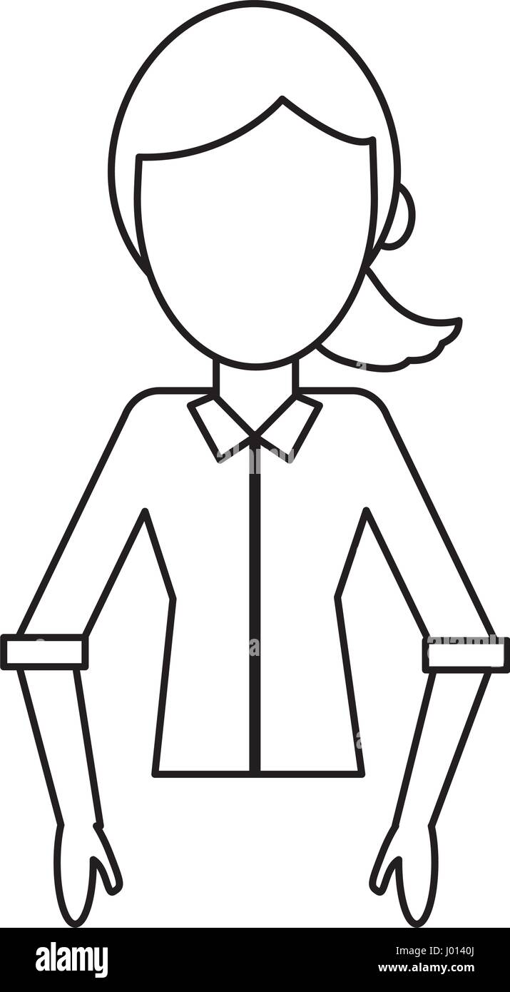 female woman avatar outline image Stock Vector Image & Art - Alamy