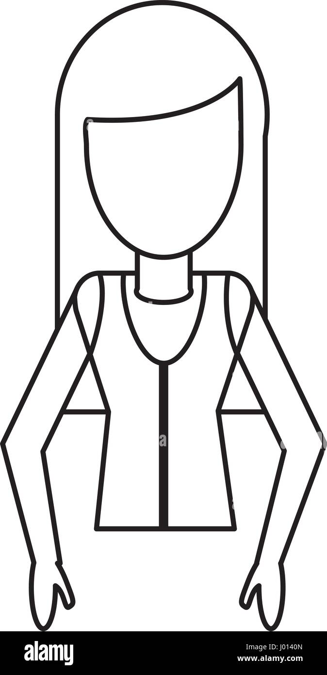 female woman avatar outline image Stock Vector Image & Art - Alamy
