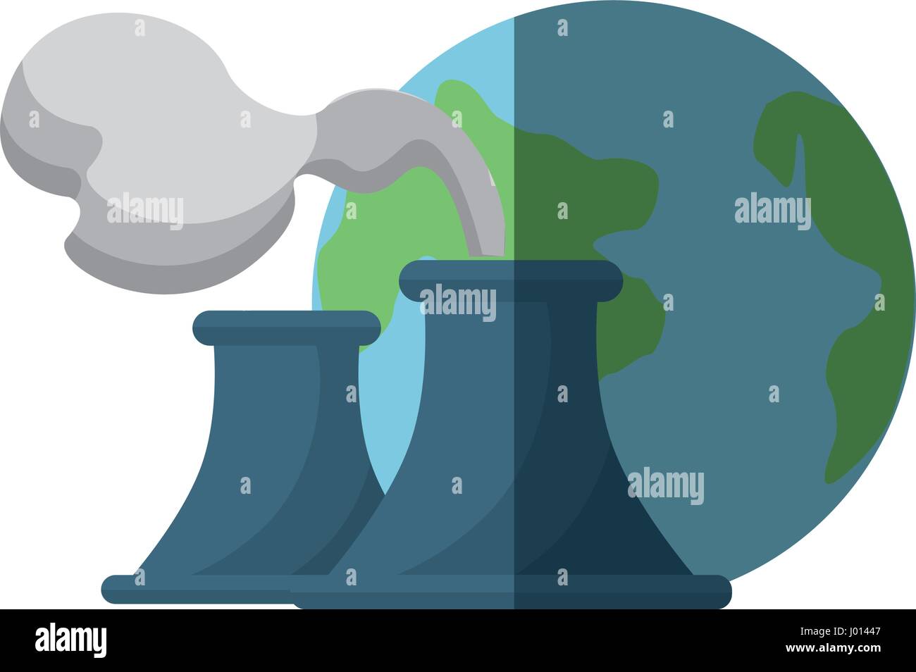 earth planet with polluction factory Stock Vector Image & Art - Alamy