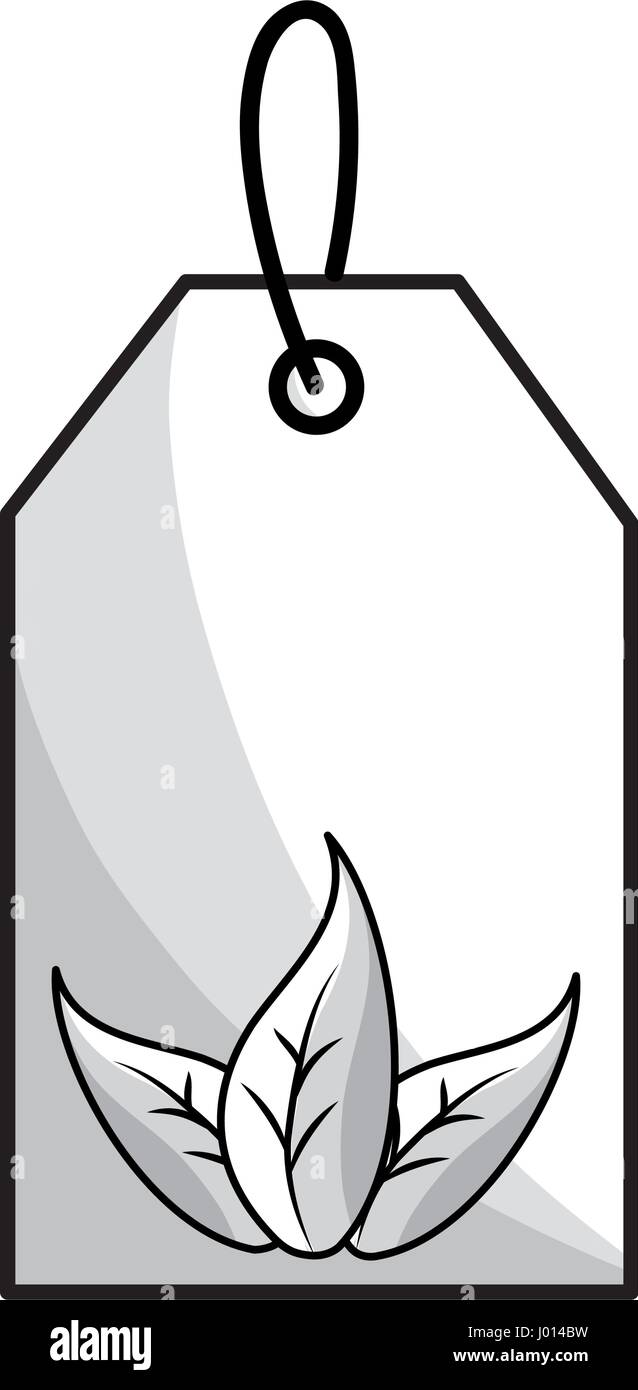 silhouette label with leaves inside Stock Vector Image & Art - Alamy