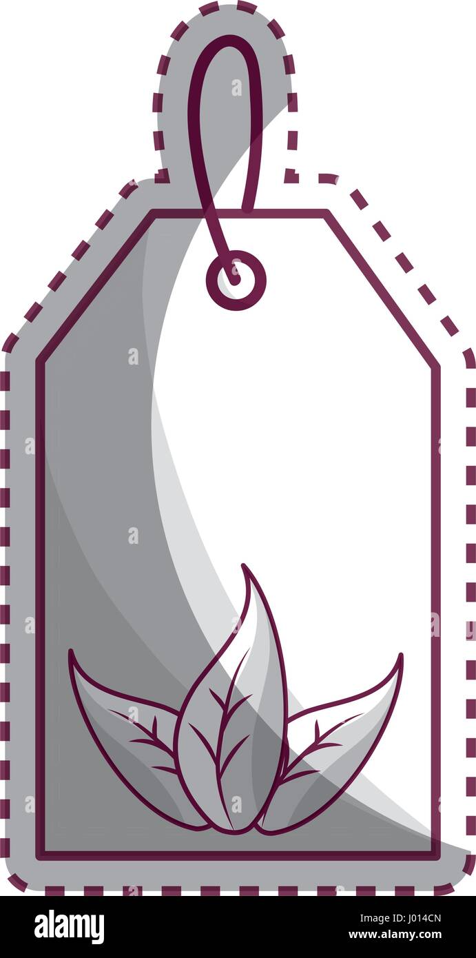 sticker label with leaves inside Stock Vector Image & Art - Alamy