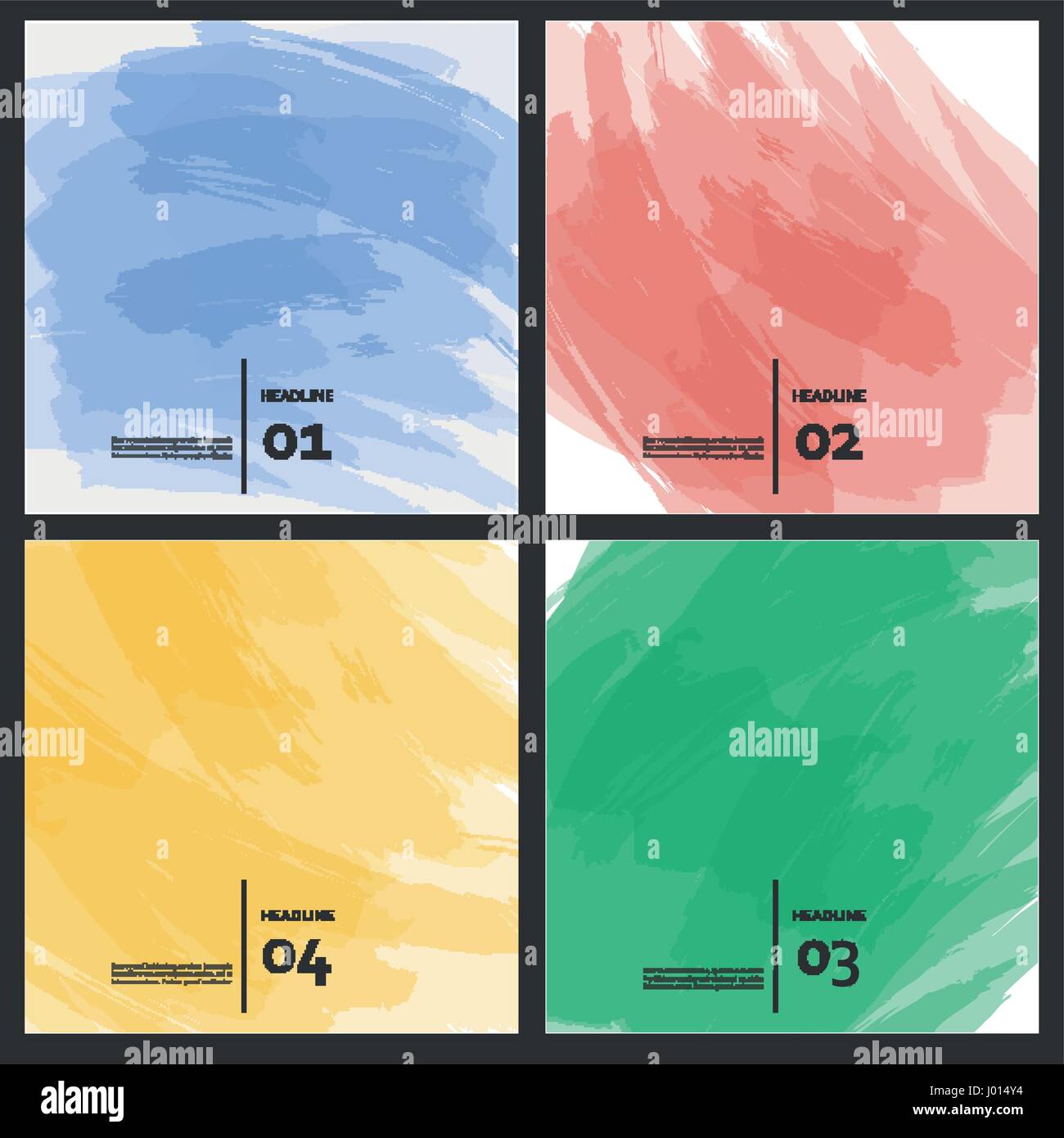 Set yellow watercolor strokes Stock Vector Images - Alamy