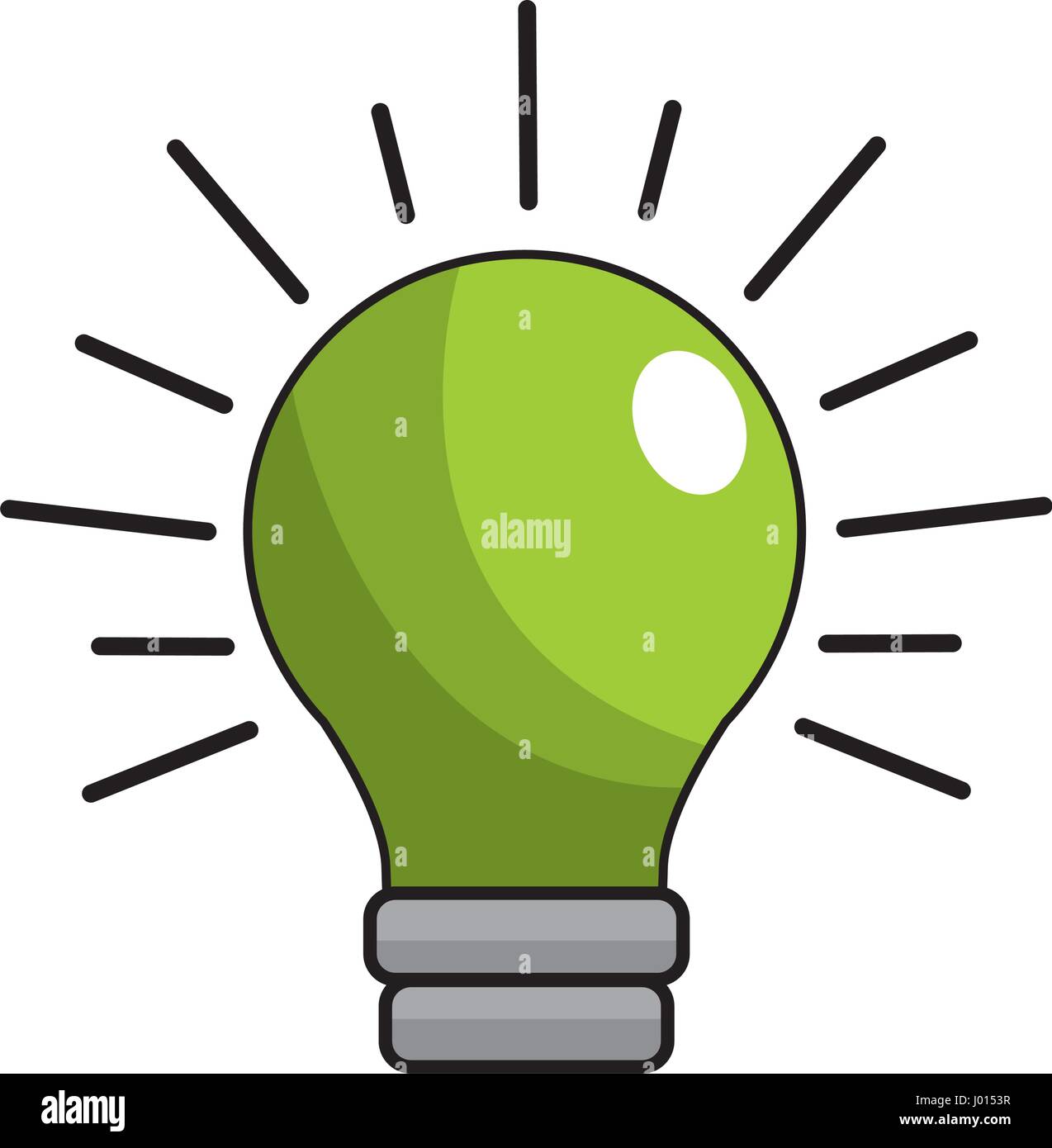 green traditional bulb light icon Stock Vector Image & Art - Alamy
