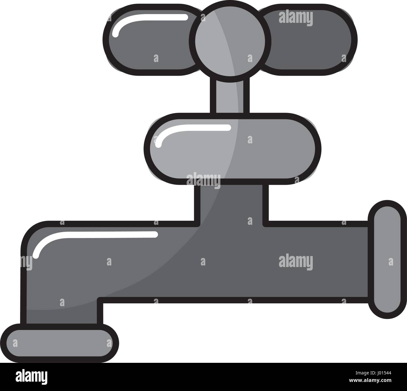 gray faucet closed to save water Stock Vector Image & Art - Alamy