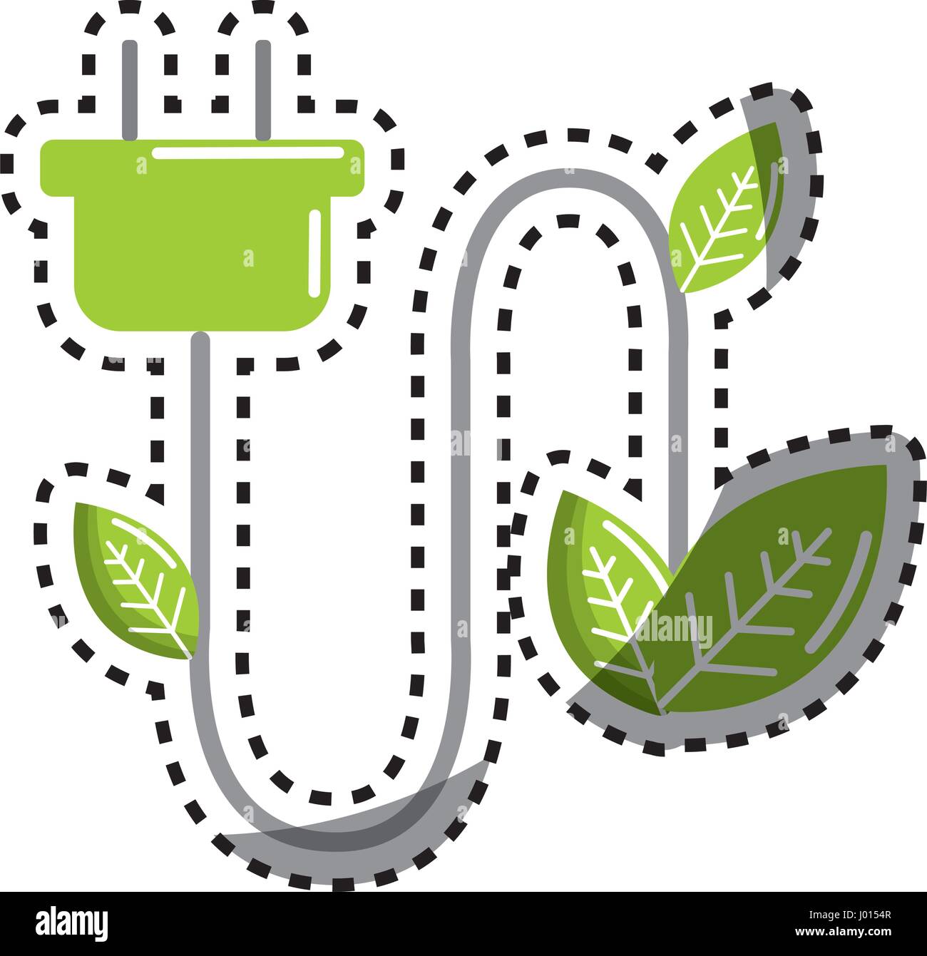 sticker house with reduce power cable icon Stock Vector Image & Art - Alamy