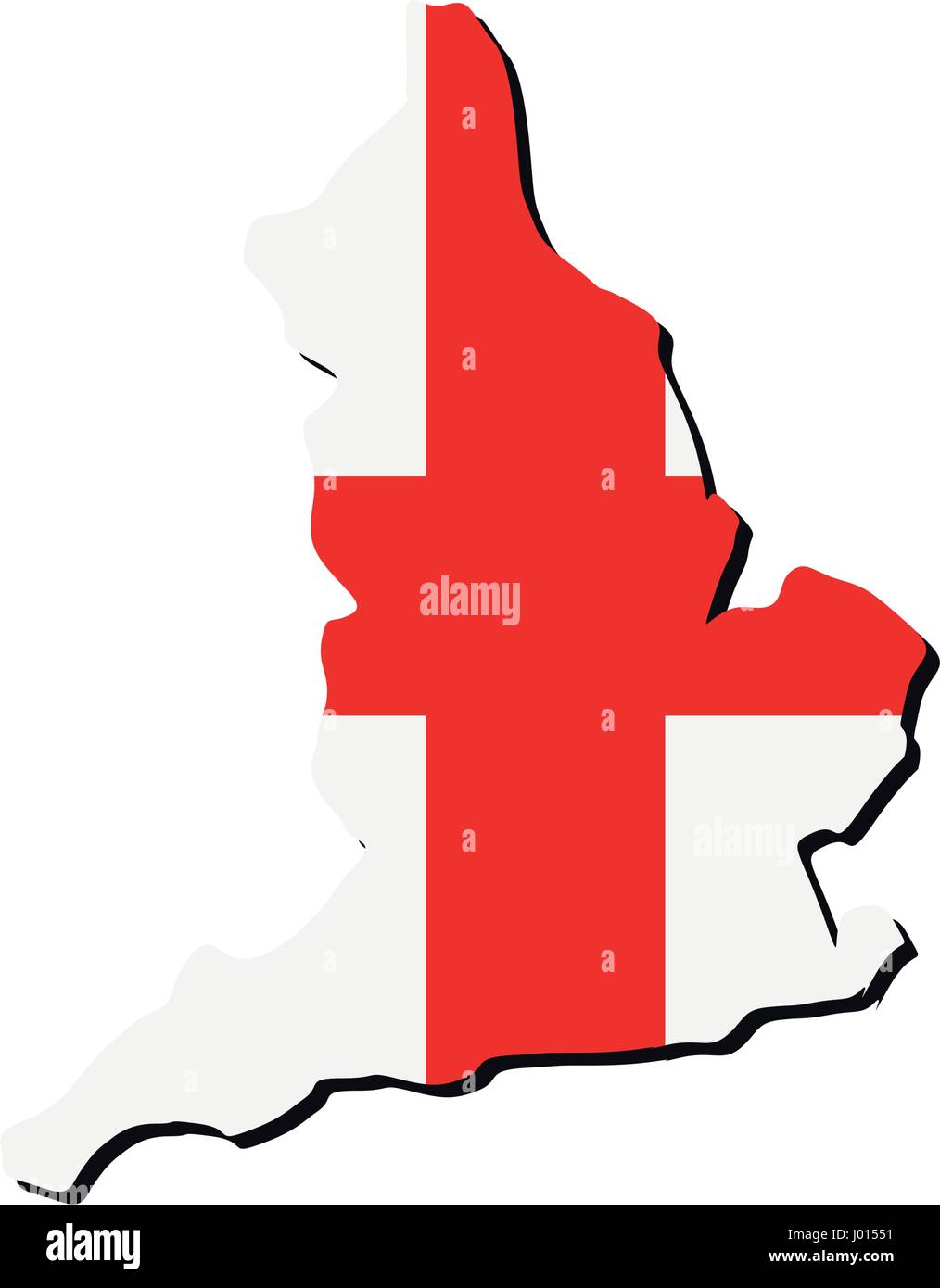 England map with flag Stock Vector Image & Art - Alamy