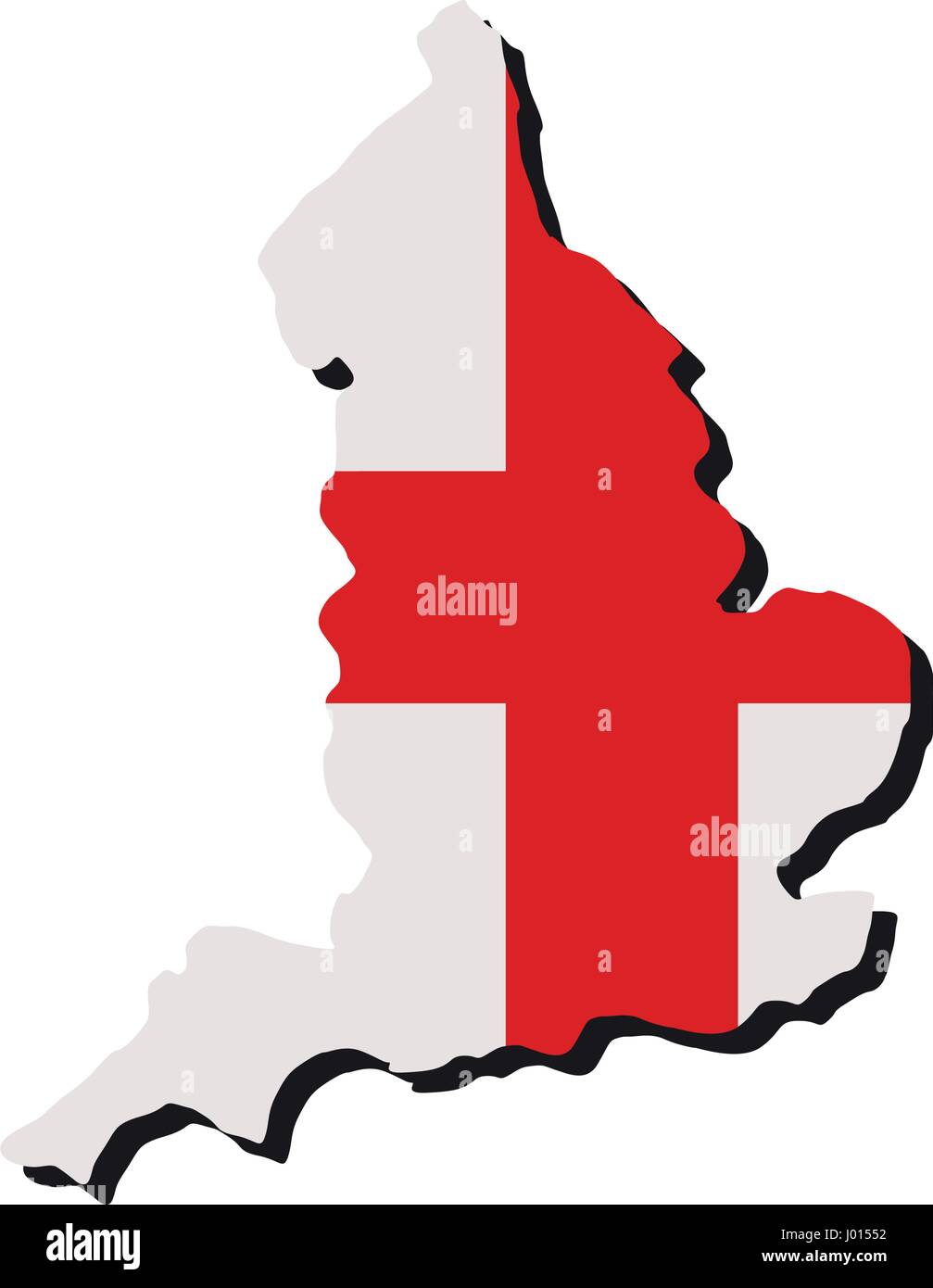 England map with flag Stock Vector Image & Art - Alamy