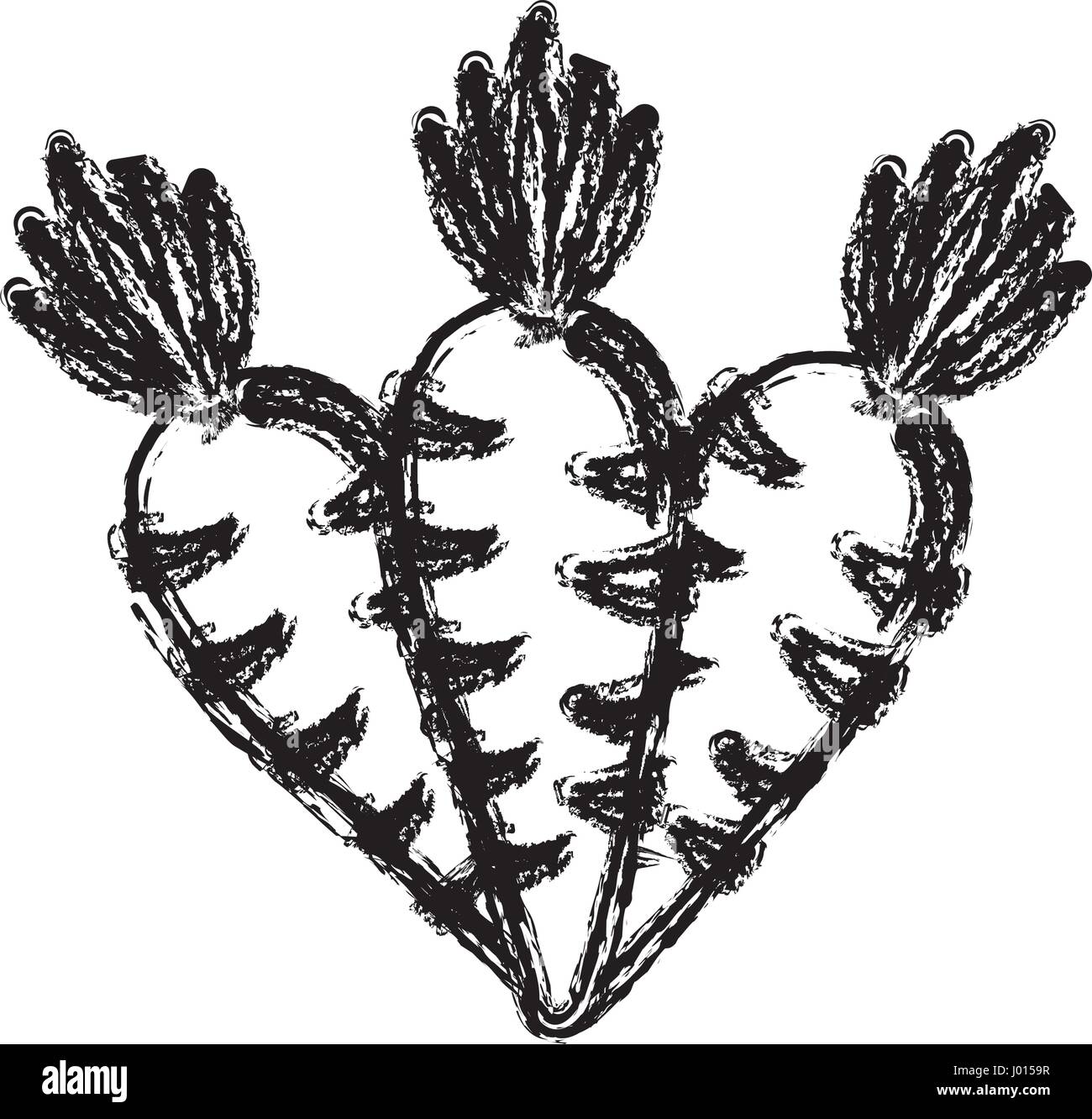 Contour vegetable carrot icon hi-res stock photography and images - Alamy