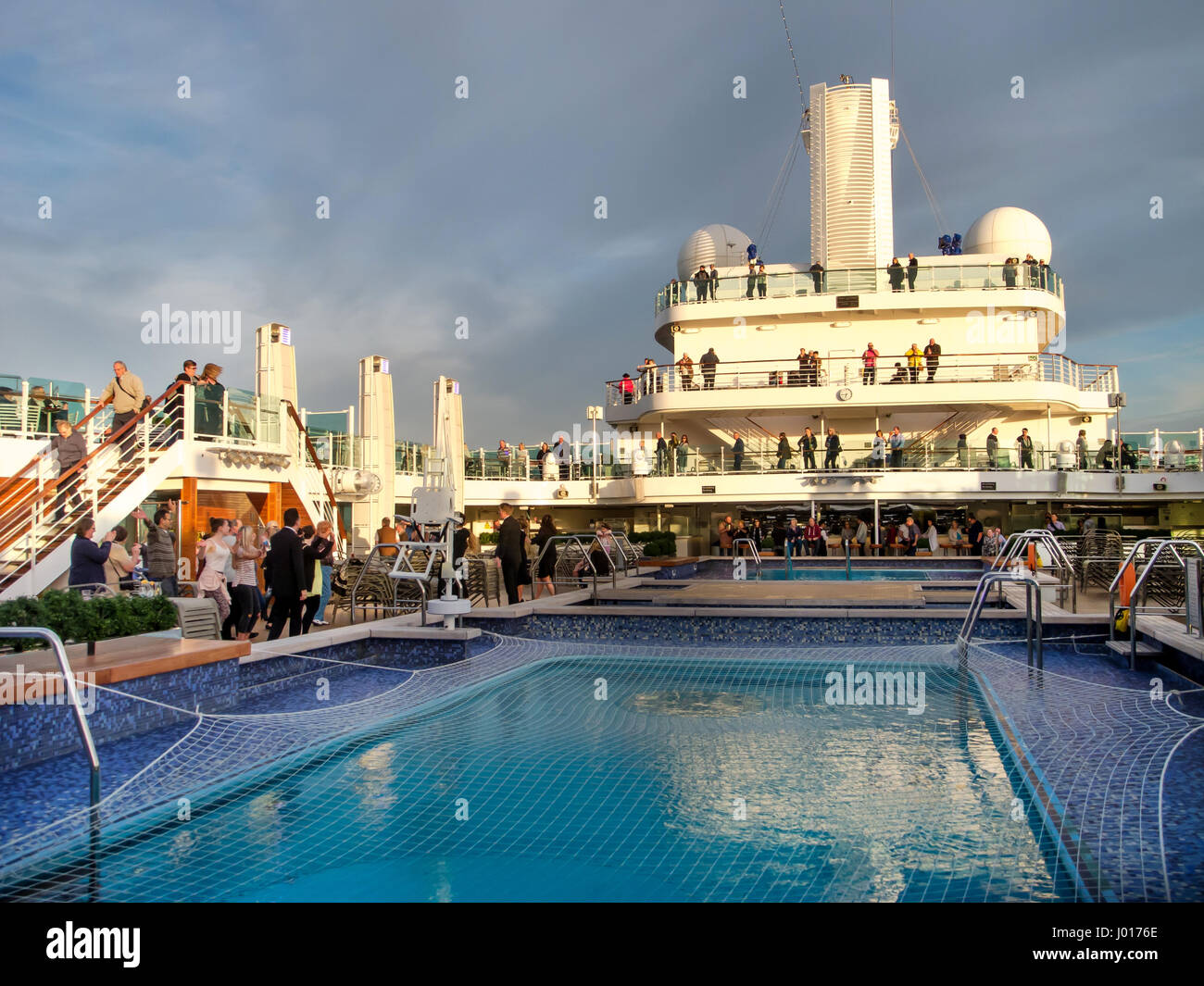 Cruise ship passengers deck chair hi-res stock photography and images ...