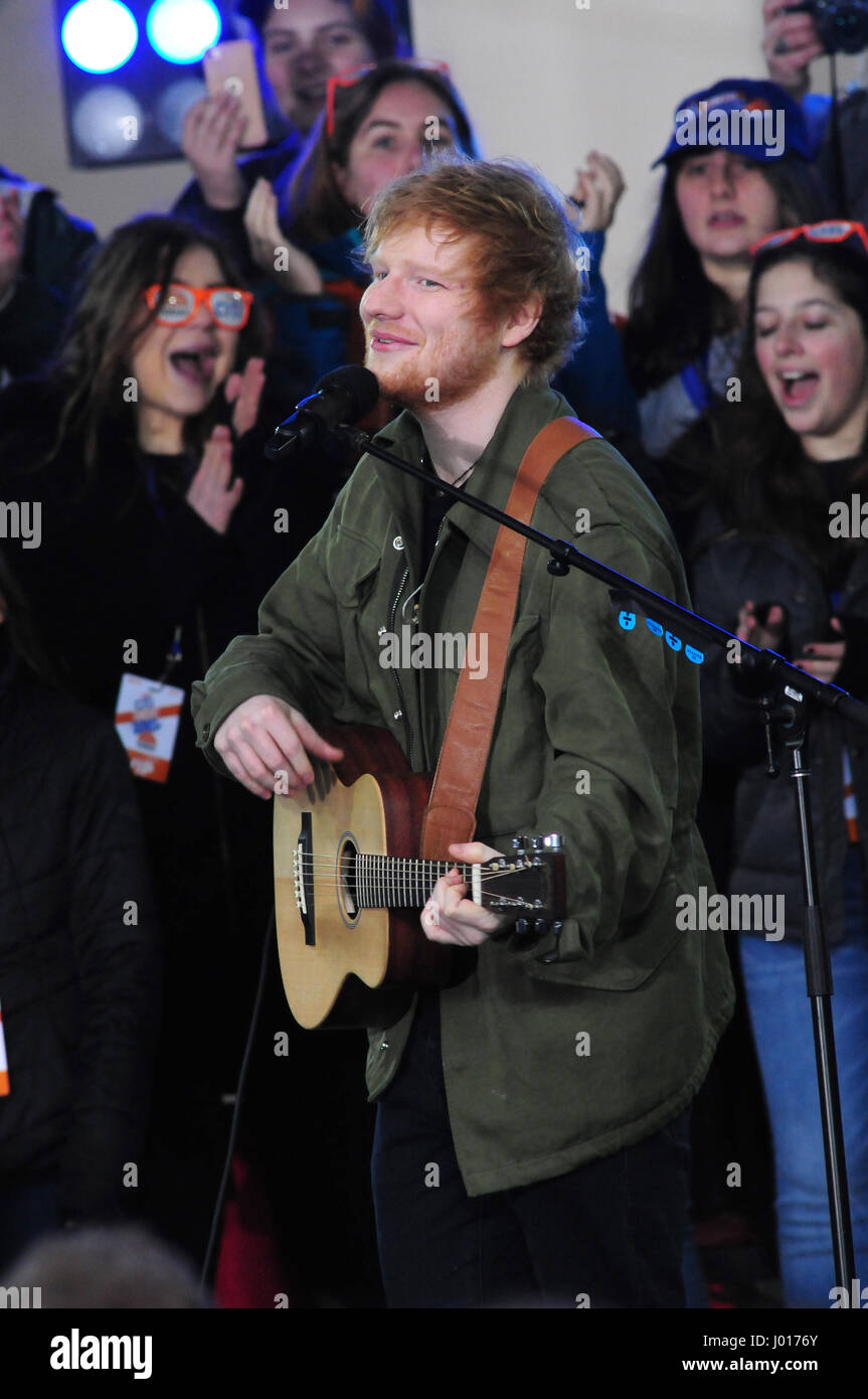 Ed Sheeran performing live on NBC's 'Today' show Featuring: Ed Sheeran ...